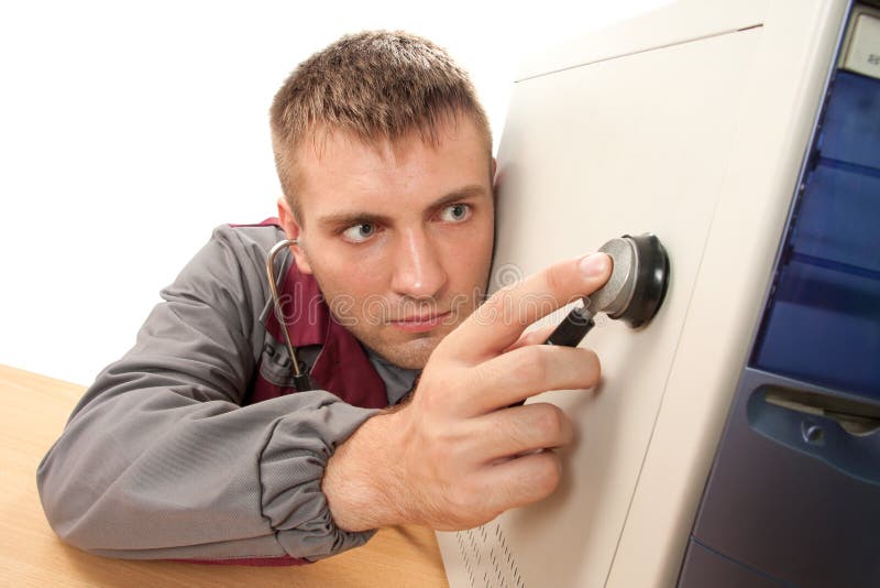 Computer support engineer stock photo. Image of hardware - 15462852