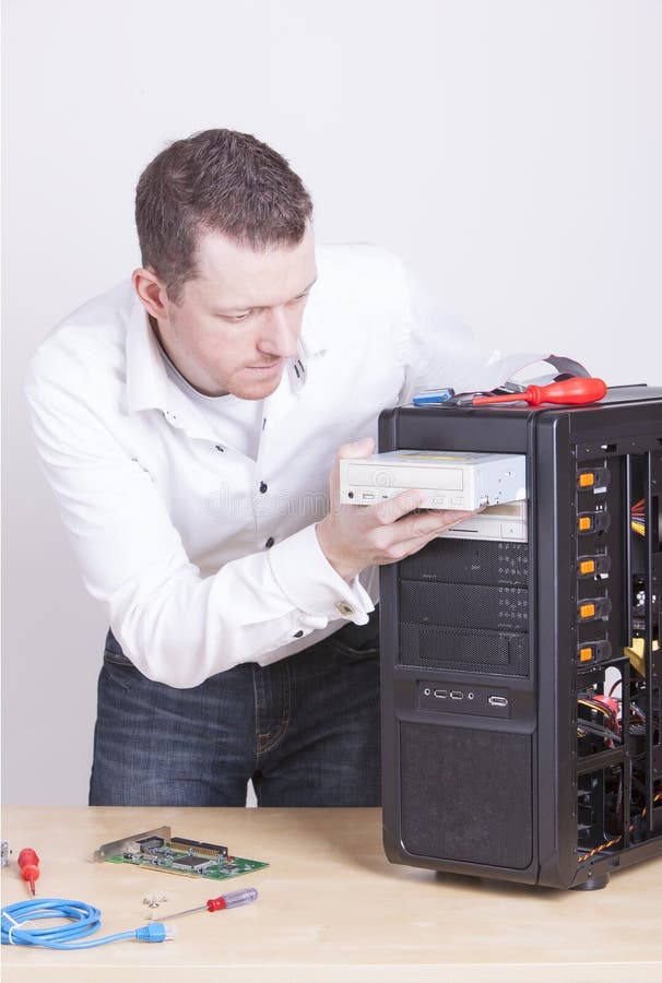 Computer support engineer stock photo. Image of expertise - 20830308
