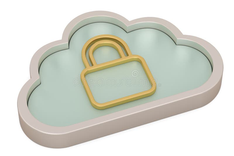 Computer Symbol on 3D Cloud Isolated on White Background. 3D ...