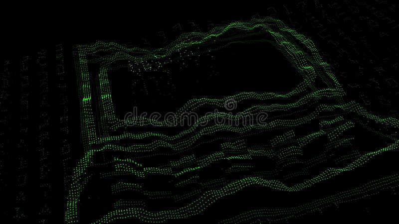 Computer Symbol Floating in Three Dimension Space Stock Footage - Video ...
