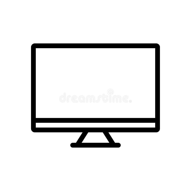 Computer Symbol Line Icon, Vector Illustration Stock Vector ...