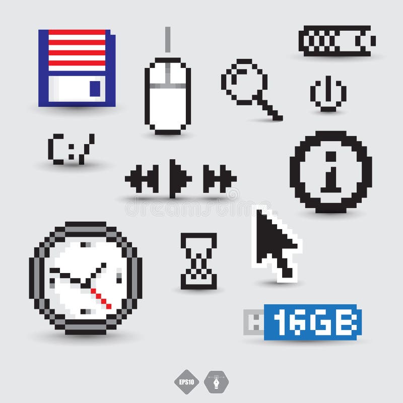 Computer symbols and icons stock illustration. Illustration of element ...