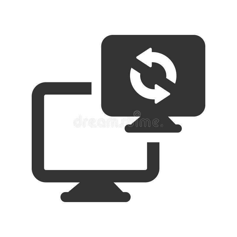 Computer sync icon stock vector. Illustration of monitor - 278496622