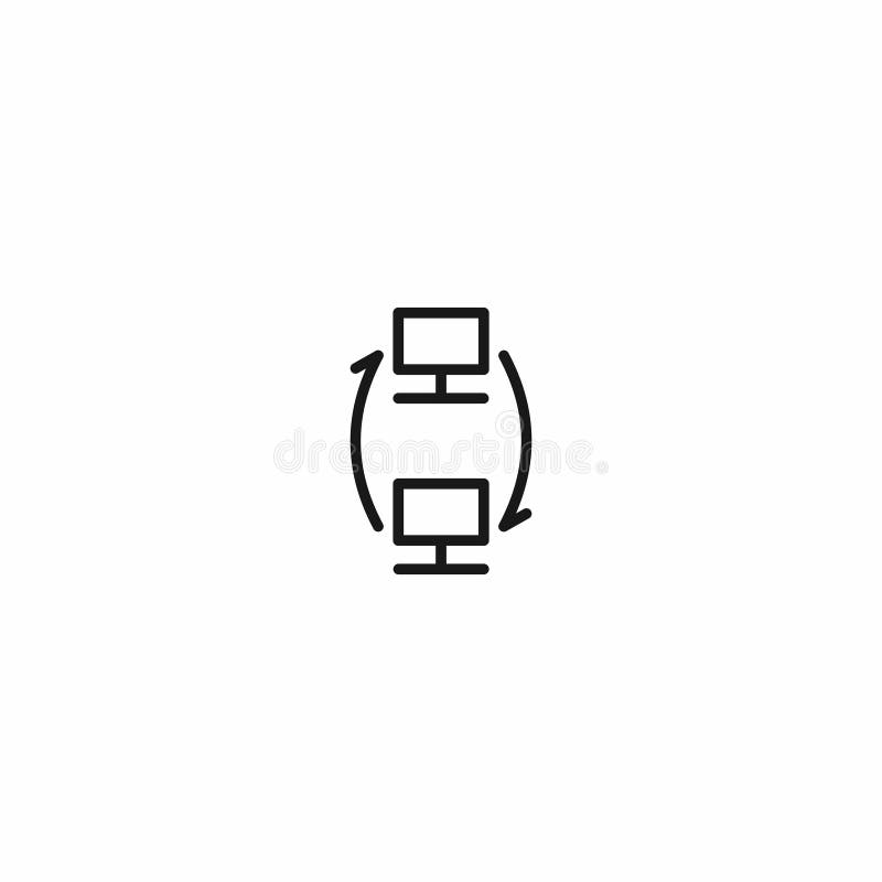 Computer Synchronization Icon Illustration Vector Design Template Stock ...