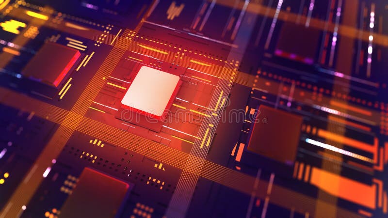 Computer System Alarm,Abstract Technology of Central Processing Unit ...