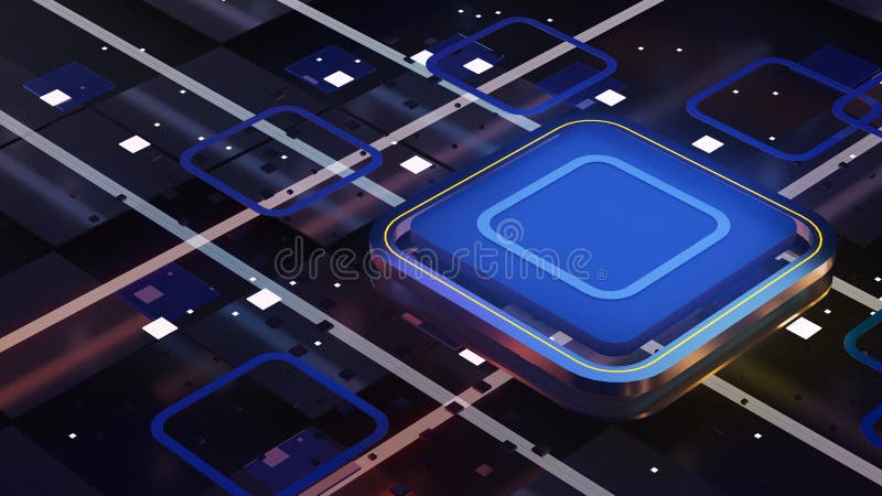 Computer System Connection Point Abstract Technology Of Central