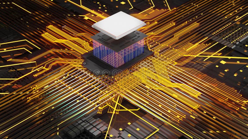 Computer System Connection Point,Abstract Technology of Central Processing Unit , Computer ...