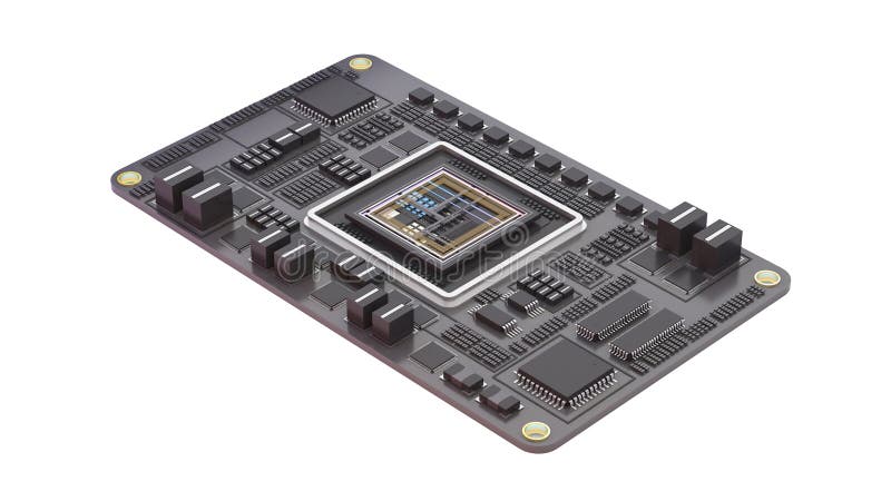 Computer System Connection Point,Abstract Technology of Central Processing Unit,working ...