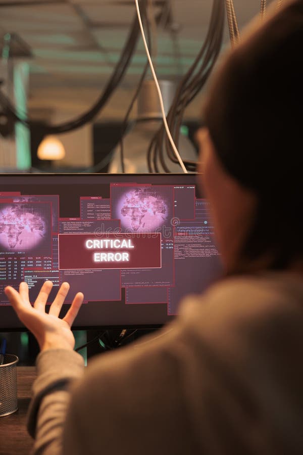 Computer System Hacking Error Hacker Stealing Database Information Stock Image Image Of