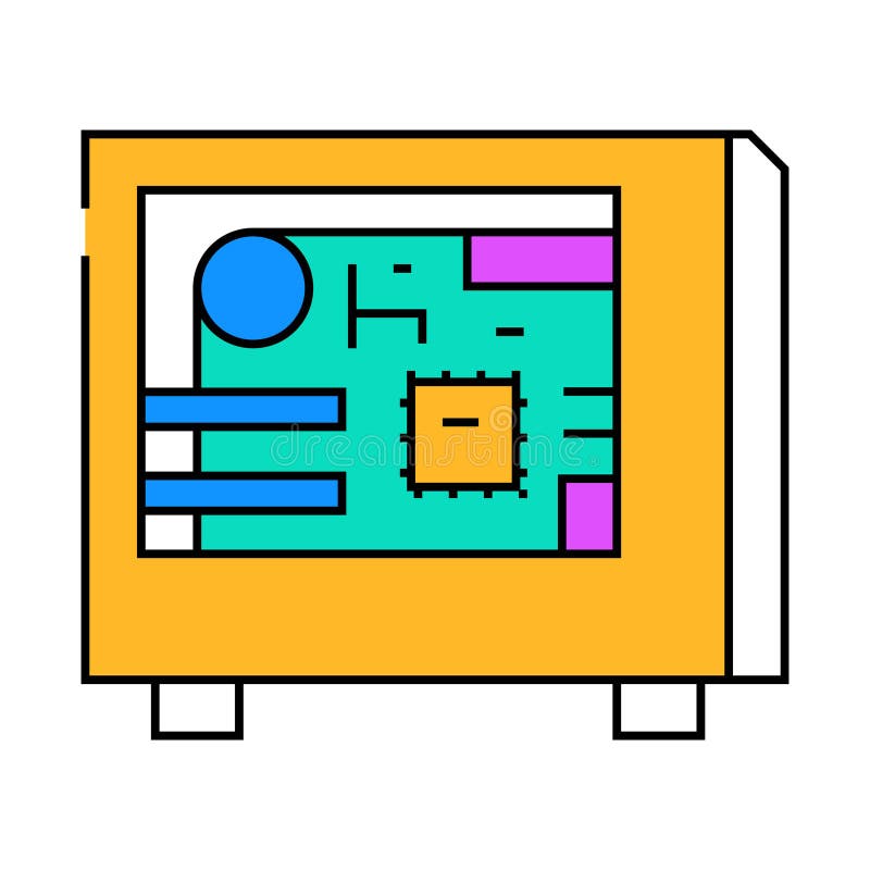Computer System Icon Color Illustration Stock Illustration ...