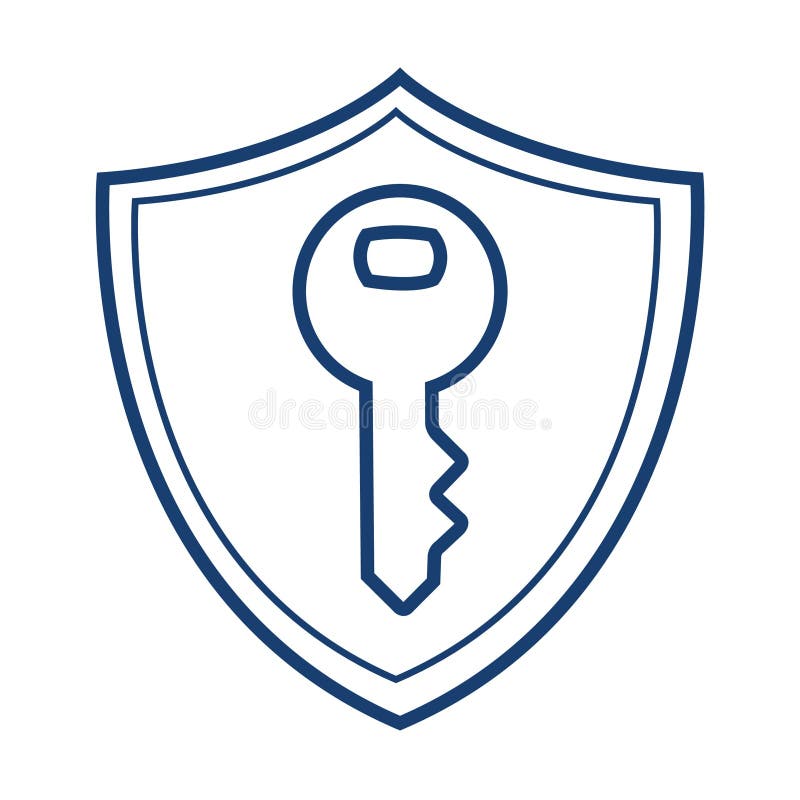 Computer System Protection Shield Symbol. Vector Illustration ...