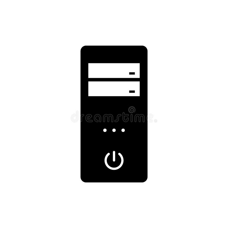 Black Computer System Unit Stock Illustrations – 1,101 Black Computer ...