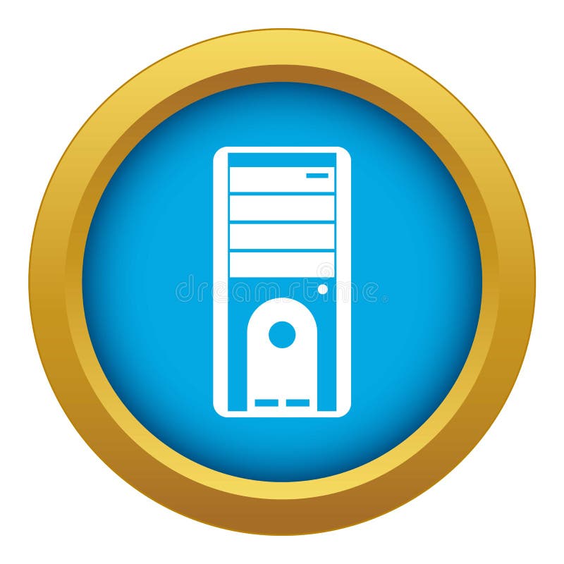 Computer System Unit Icon Blue Vector Isolated Stock Vector ...