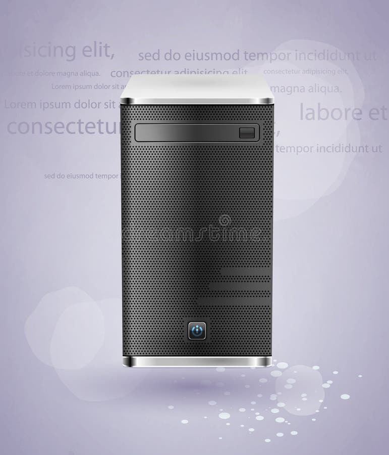 Computer system stock vector. Illustration of slimtower - 9496556