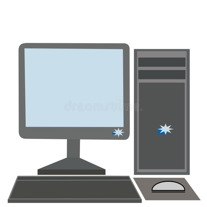 Computer stock vector. Illustration of blue, picture - 62488705