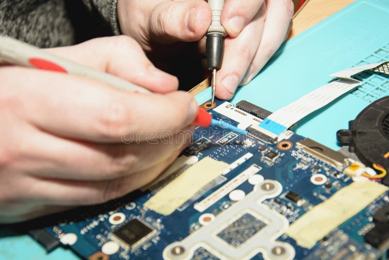 Computer System Unit in a Service Center Stock Image - Image of service ...