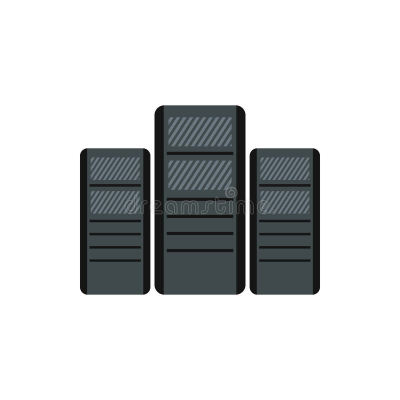 Computer System Units Icon, Flat Style Stock Illustration ...