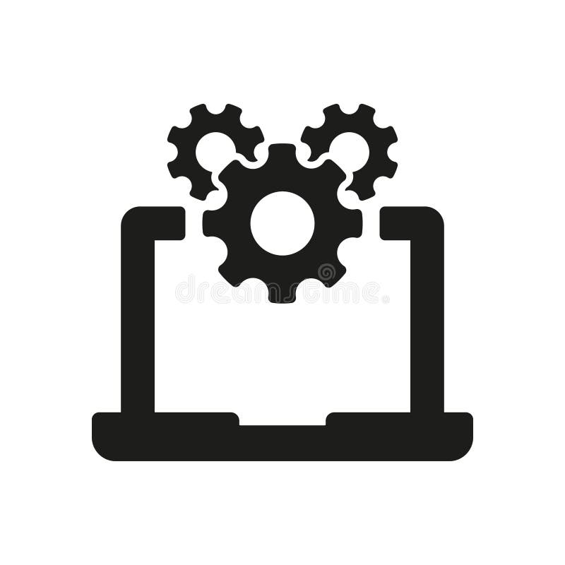 Computer System Update Black Pictogram. Settings and Configuration of ... Computer System Update Black Pictogram. Settings and Configuration of ...