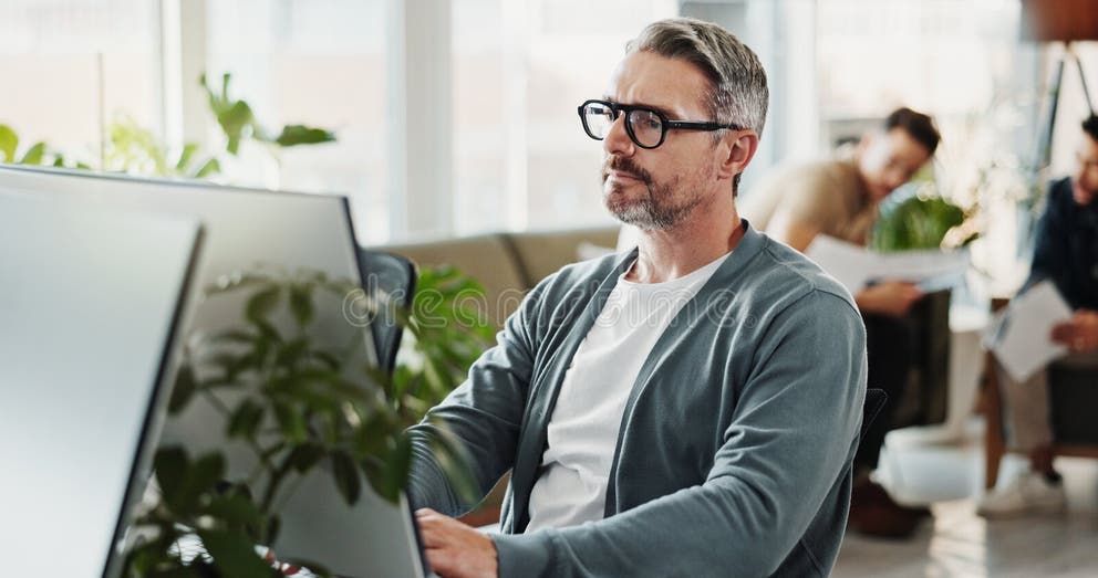 Computer, System and Web Developer with Man Programmer in Office for ...