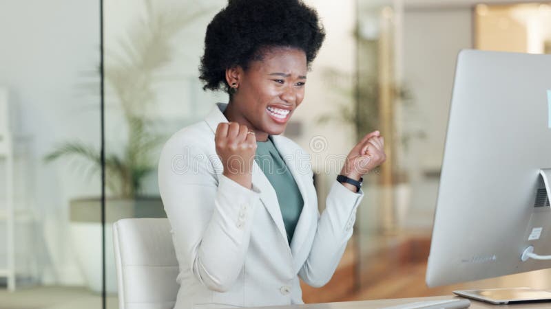 Computer Systems Analyst Celebrating Technology Update Success in an ...