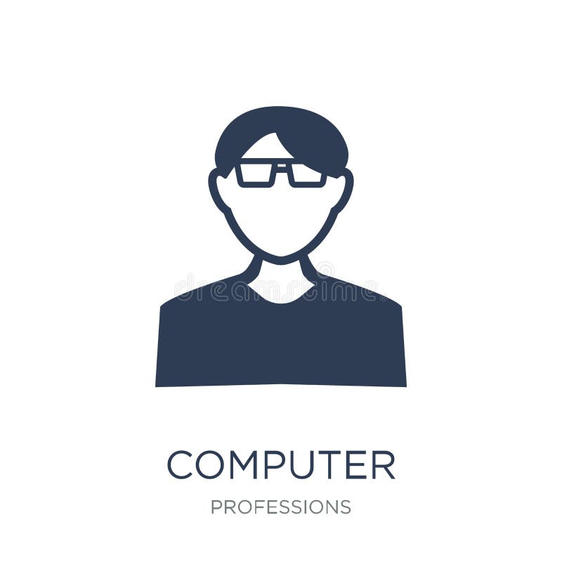 Computer Systems Analyst Icon. Trendy Flat Vector Computer Systems ...