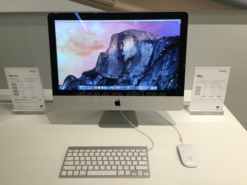 Computer on the table editorial photo. Image of shop - 55669761