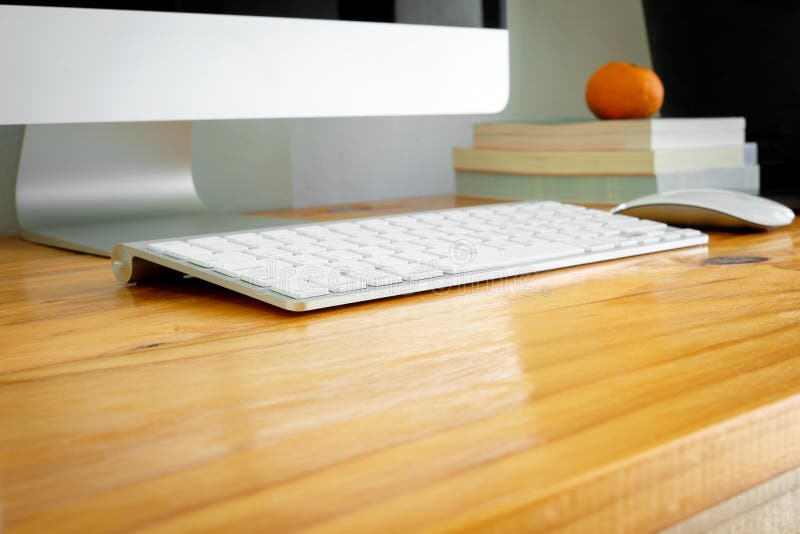 Computer on table stock image. Image of design, creativity - 71562313