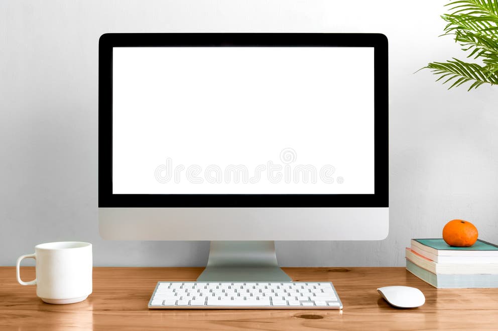 Computer on table stock image. Image of design, creativity - 71562313