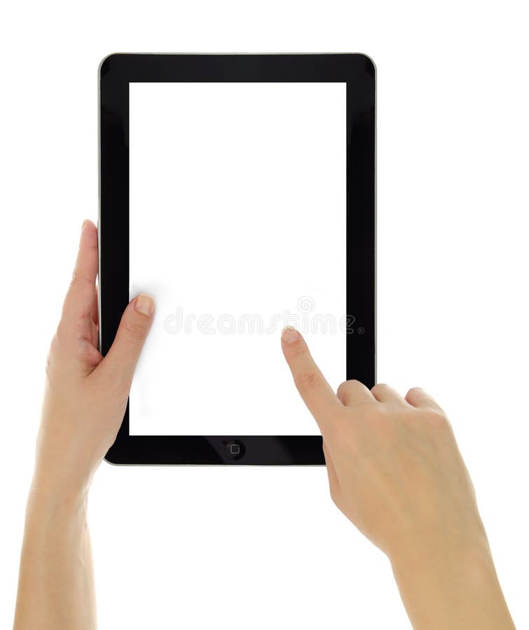 Computer Tablet with Blank Screen Isolated Stock Image - Image of ...