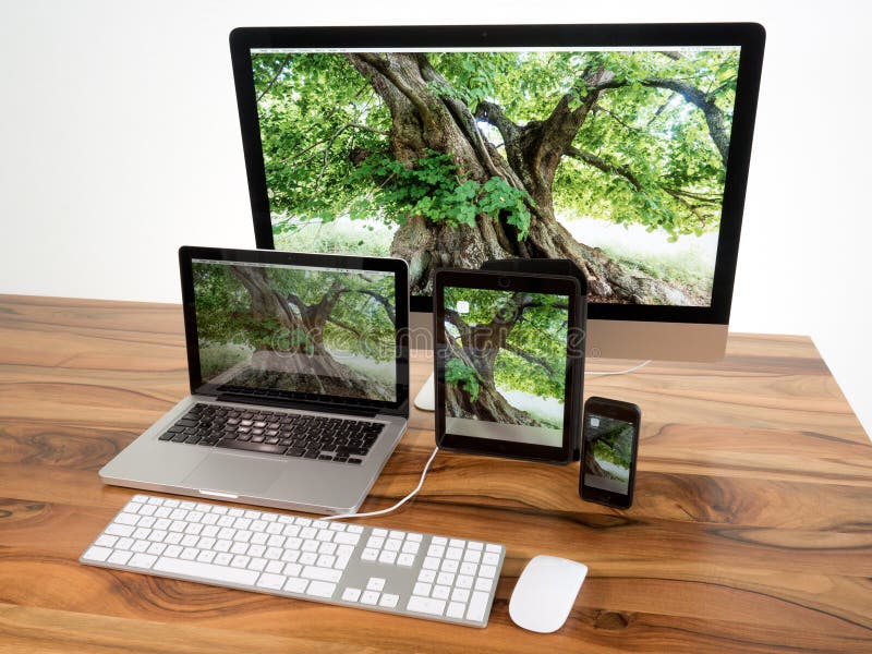 Computer and tablet editorial stock photo. Image of iphone - 46692973