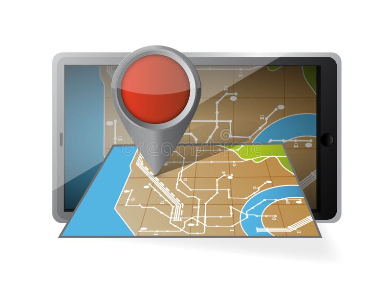 Navigation device stock illustration. Illustration of drive - 45676769