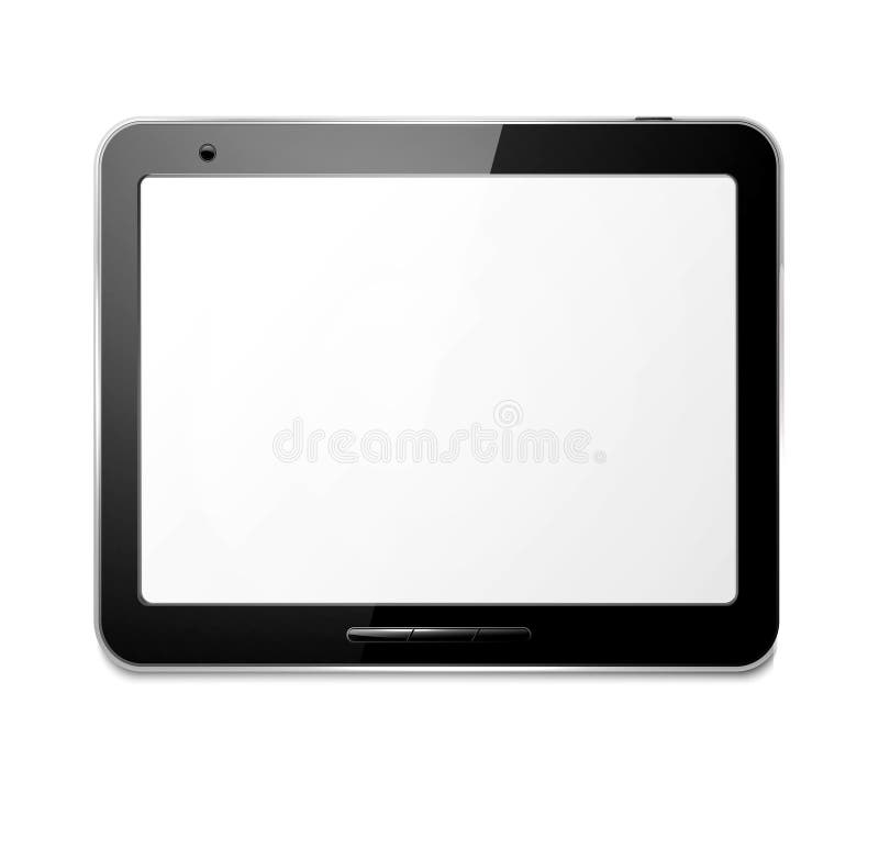 Computer Tablet on the White Background Stock Vector - Illustration of ...