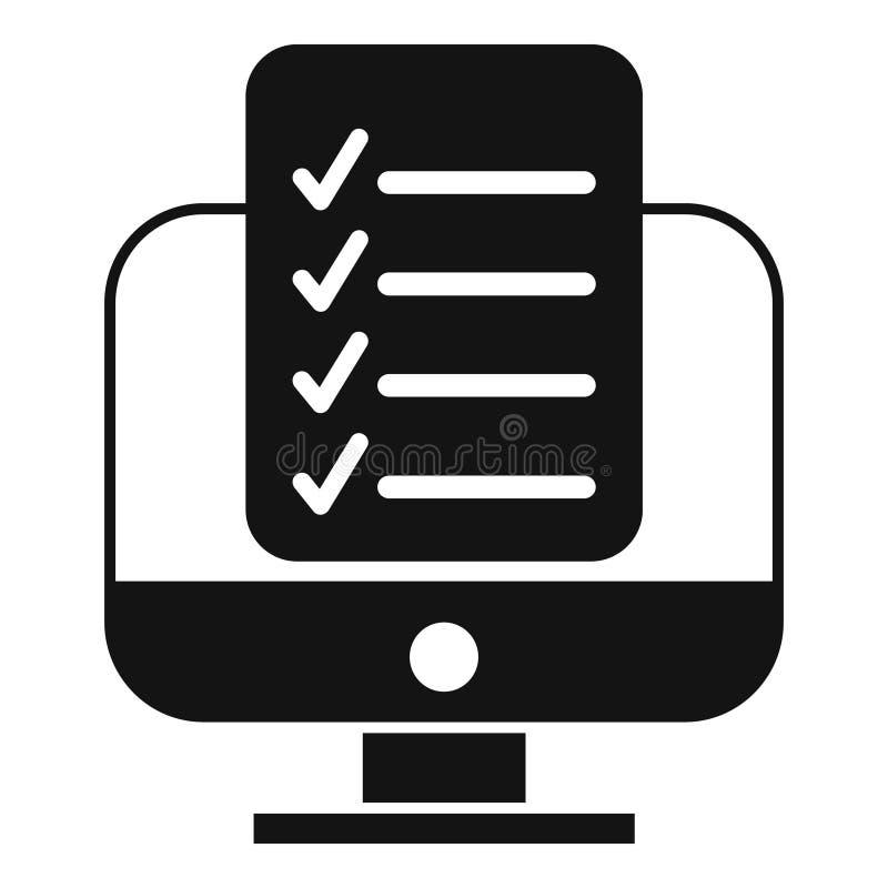 Computer Task Schedule Icon Simple Vector. Event Time Stock Vector ...