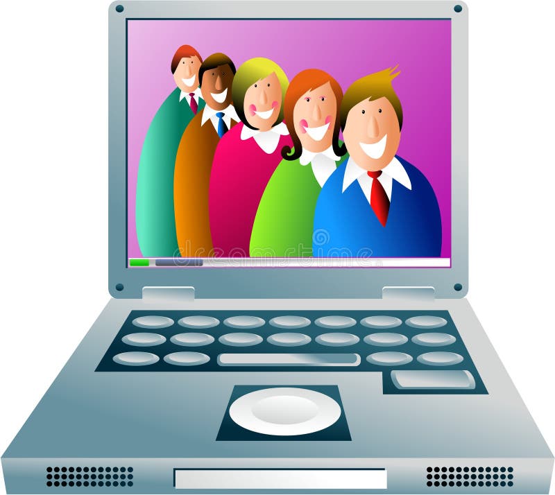 Computer people stock vector. Illustration of assistants - 347407