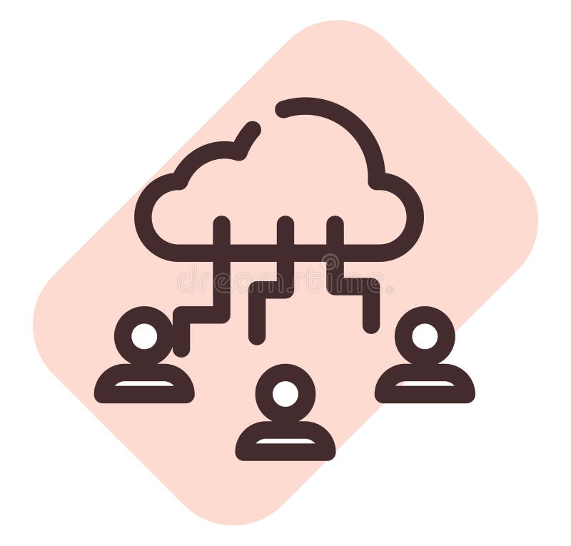 Computer Team Members Composition Stock Vector - Illustration of ...