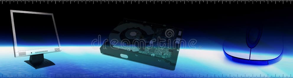 Computer Tech Banner stock illustration. Illustration of banner - 2602483