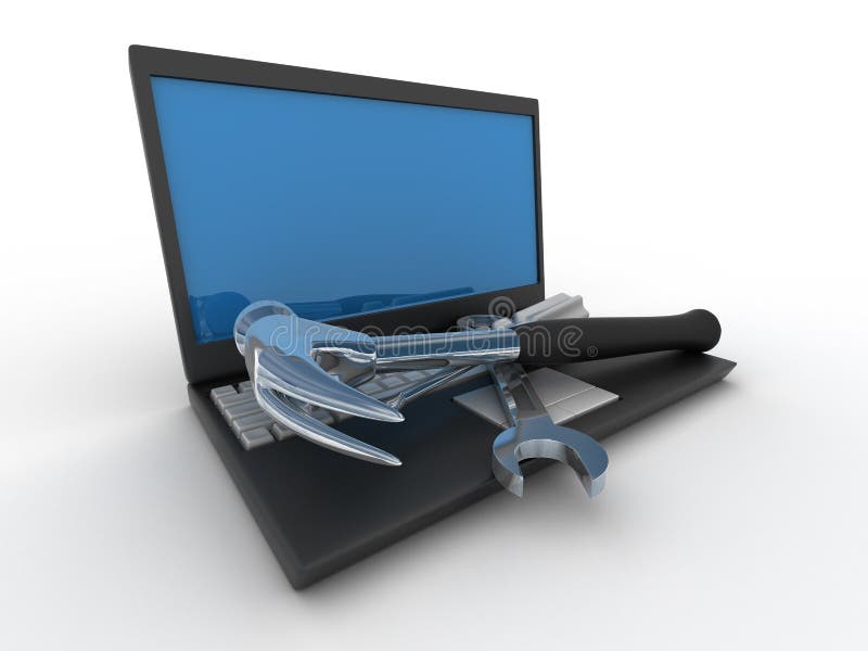 Computer technical service stock illustration. Illustration of repair ...