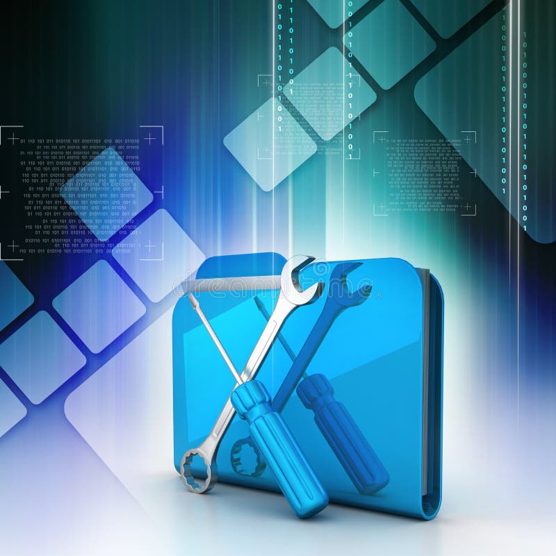 Computer Technical Service. Stock Illustration - Illustration of ...