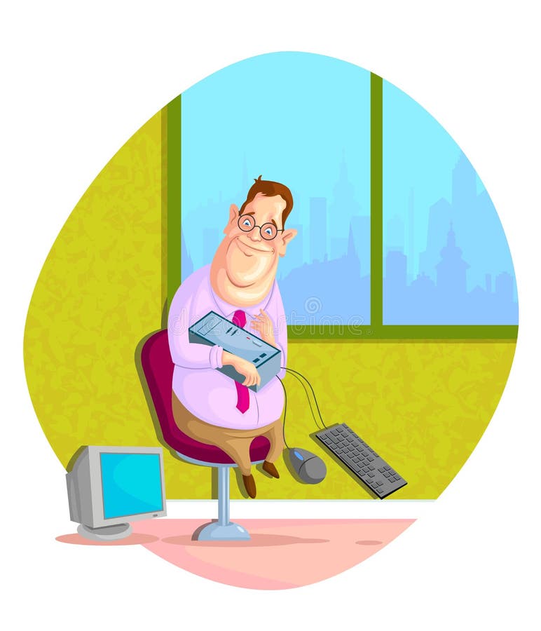 Computer Technician stock vector. Illustration of person - 41770500