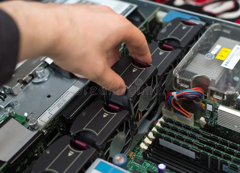 Computer technician. stock photo. Image of heat, equipment - 71841380