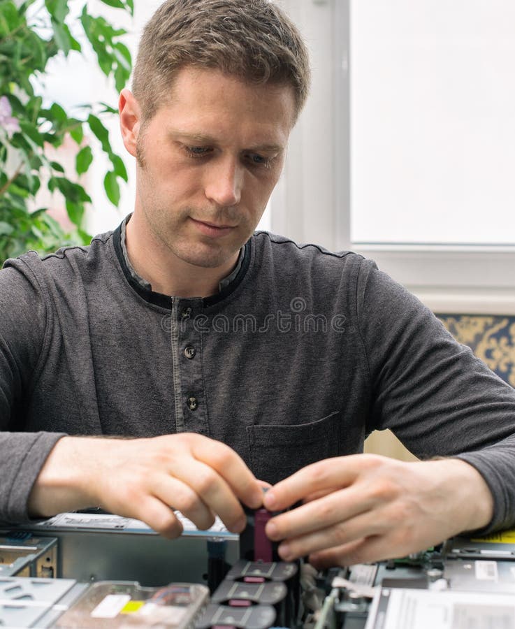 CPU Cooler Fan is Installing on New, Modern Motherboard Stock Photo ... CPU Cooler Fan is Installing on New, Modern Motherboard Stock Photo ...