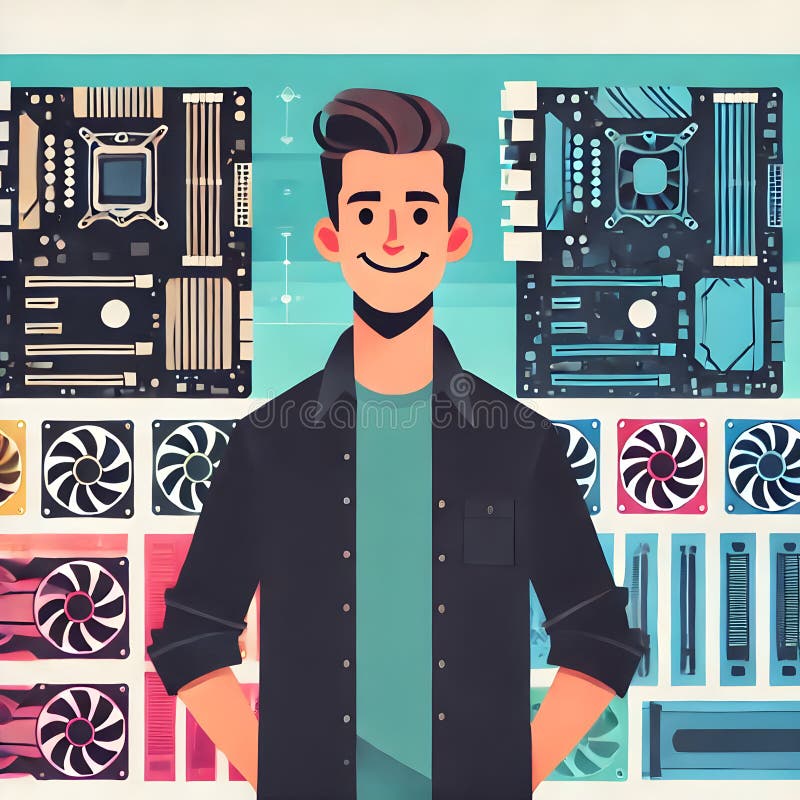 Computer Technician Stock Illustrations – 23,102 Computer Technician ...