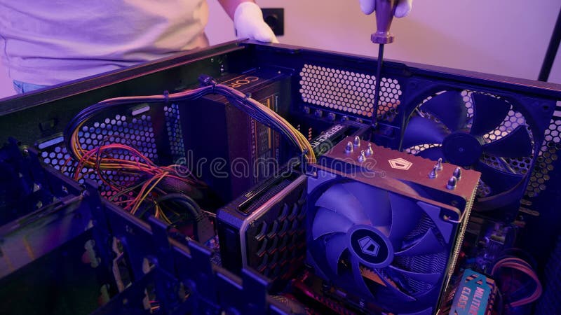 Computer Technician Uninstalling Hard Disk Out PC Case. Minsk, Belarus ...