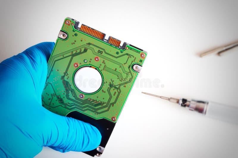 Computer Technician Fixing Component Stock Photo - Image of tools ...