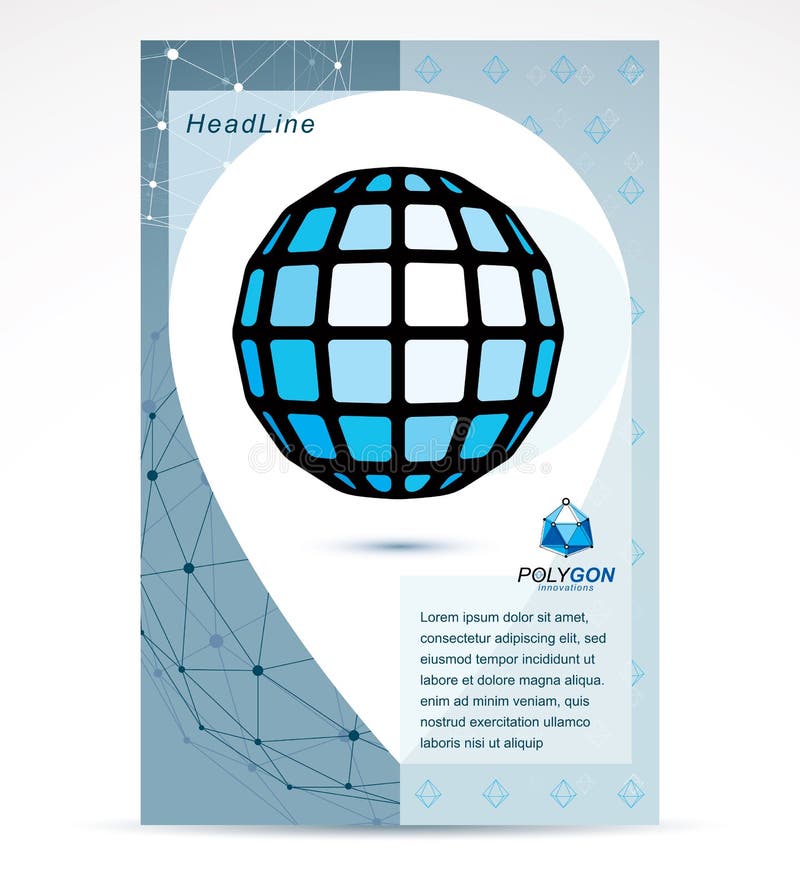 Computer Technologies Creative Advertisement Brochure. Abstract Stock ...