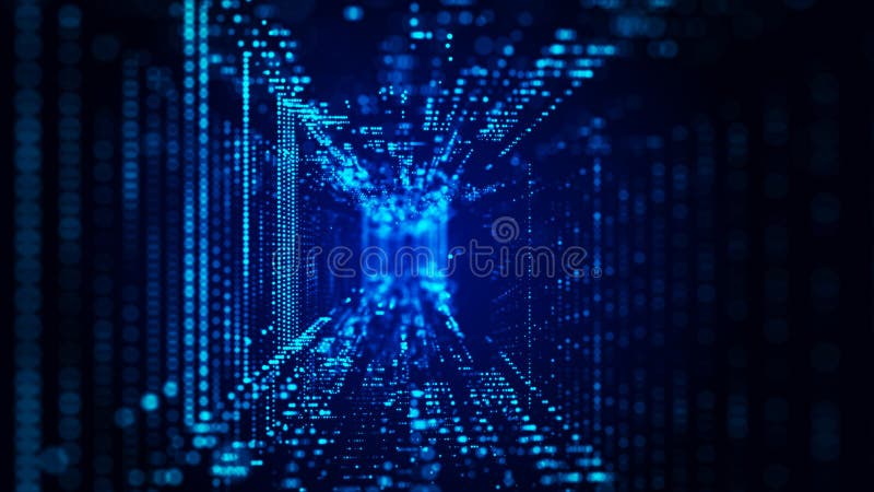 Computer Technology Background. Digital Data Flow. Network Connection ...