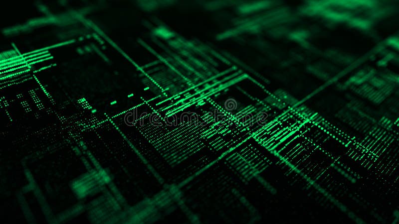 Computer Technology Background. Digital Data Flow. Network Connection ...