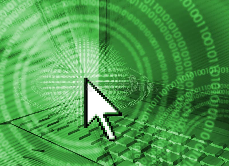 Computer Technology Background - Green Stock Illustration ...