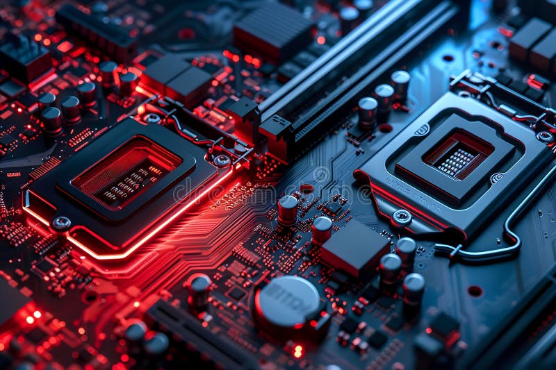 Computer Technology Boards and Components Stock Image - Image of ...