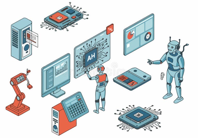 Computer Technology Clipart. Stock Photo - Illustration of artificial ...